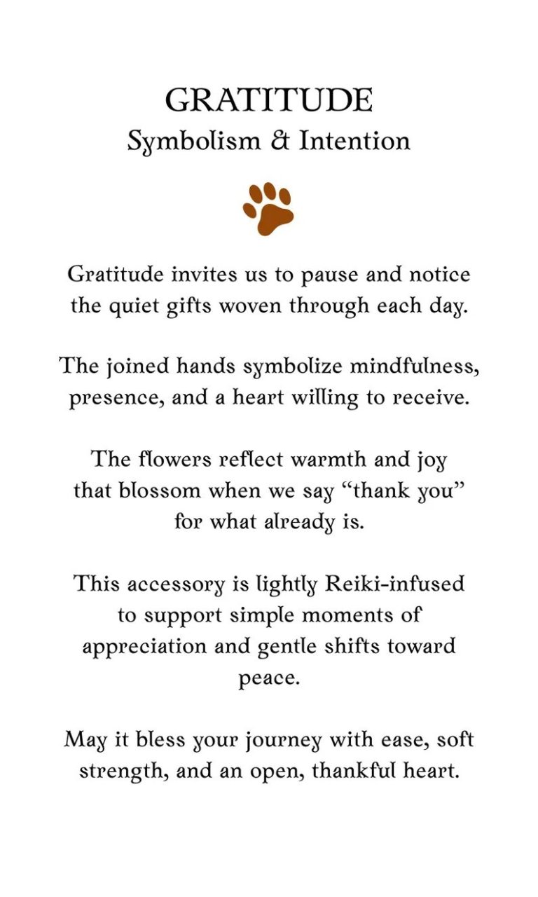 Gratitude Beaded Dog Necklace - Zen Dogs